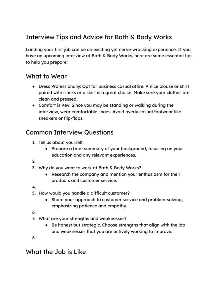 Interview Tips | PDF