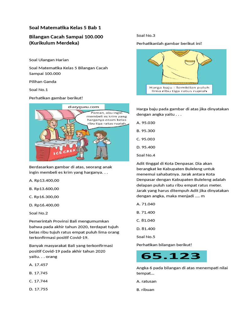 Mat Bab 1 Bil Cacah Sampai 100.000 Kumer | PDF