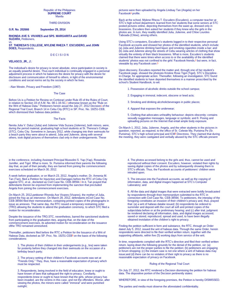 Reasonable Expectation of Privacy | PDF | Privacy | Habeas Corpus