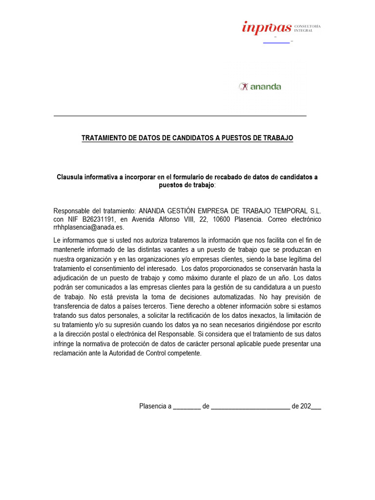 Tratamiento Datos CV Fã - Sico | PDF