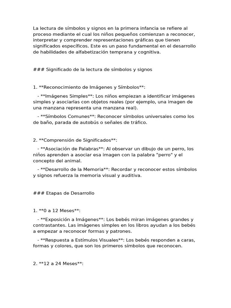 Lectura de Símbolos en la Infancia | PDF | Los símbolos | Literatura