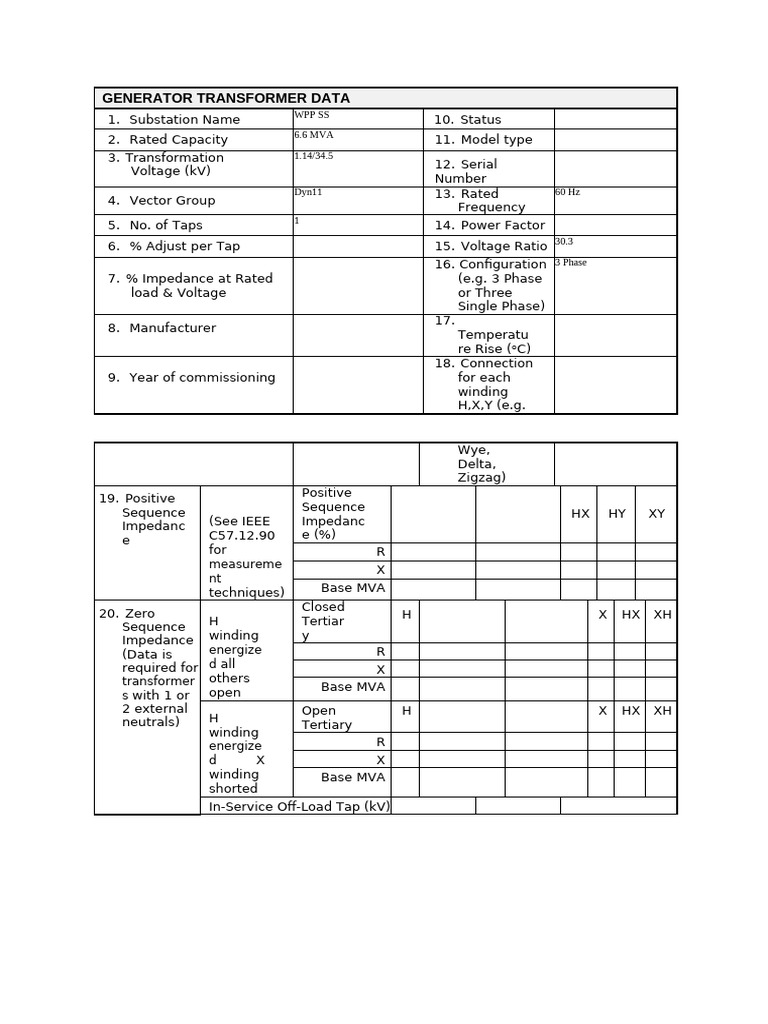 Generator Transformer Specifications | PDF | Transformer | Manufactured ...