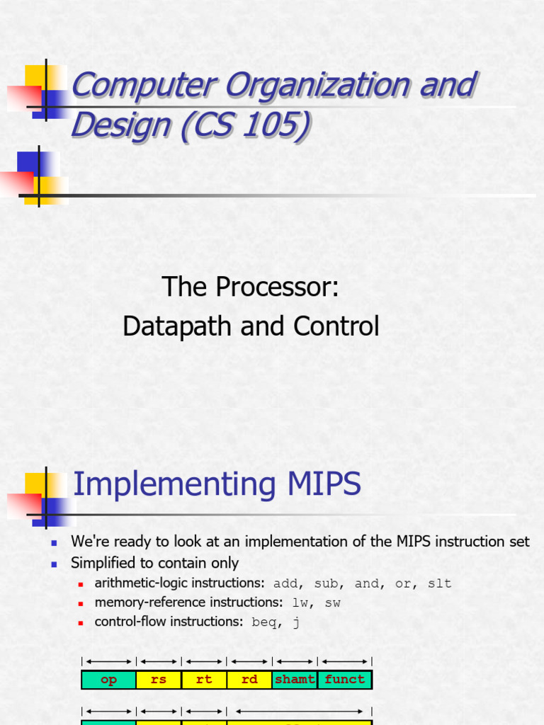 MIPS Single Cycle Processor Design | PDF | Computer Hardware | Computer ...