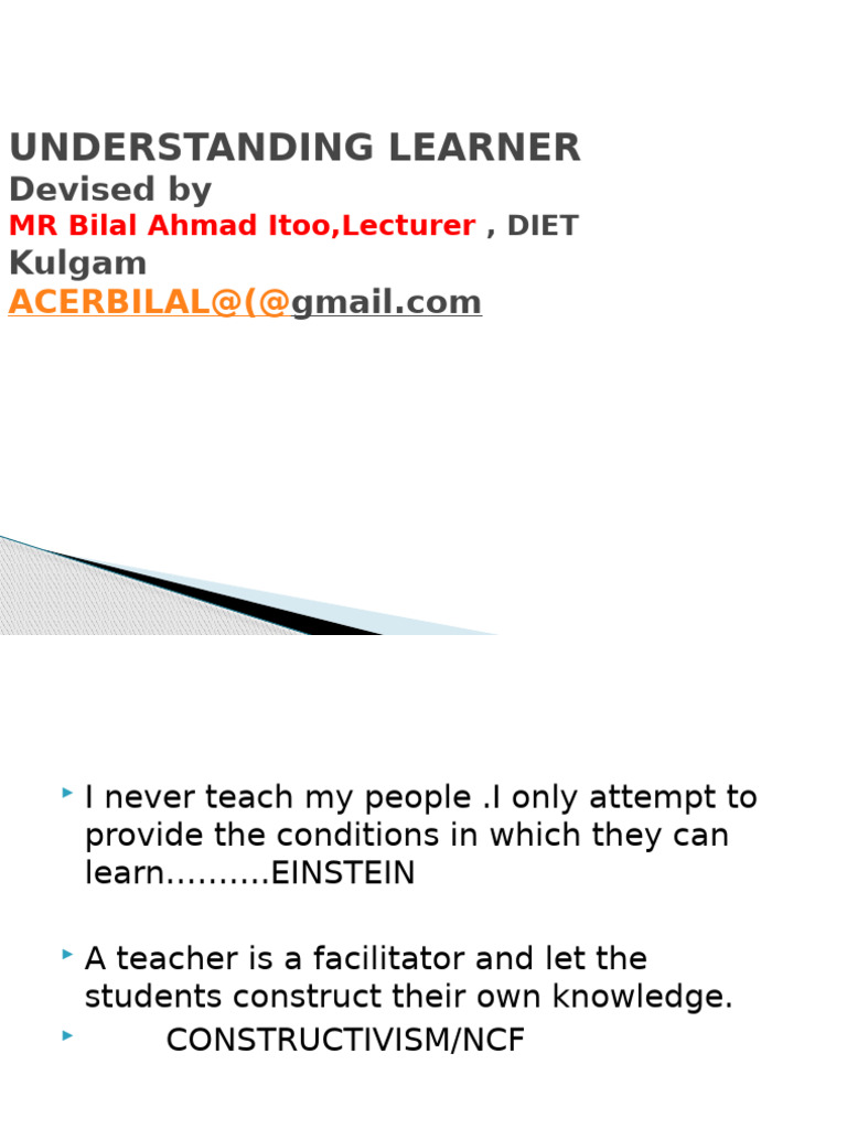 Understanding Learner.pdf | PDF | Learning | Pedagogy
