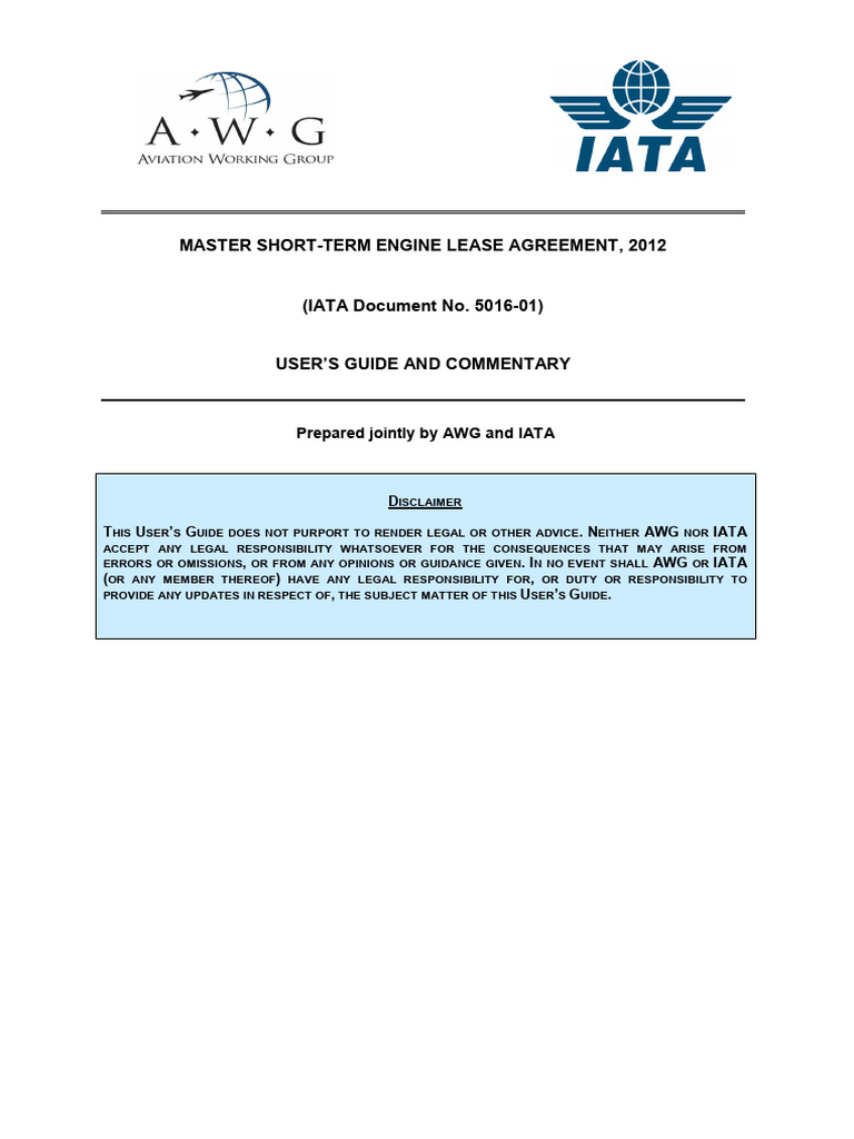 Master Short-Term Engine Lease Agreement | PDF | Lease | Indemnity