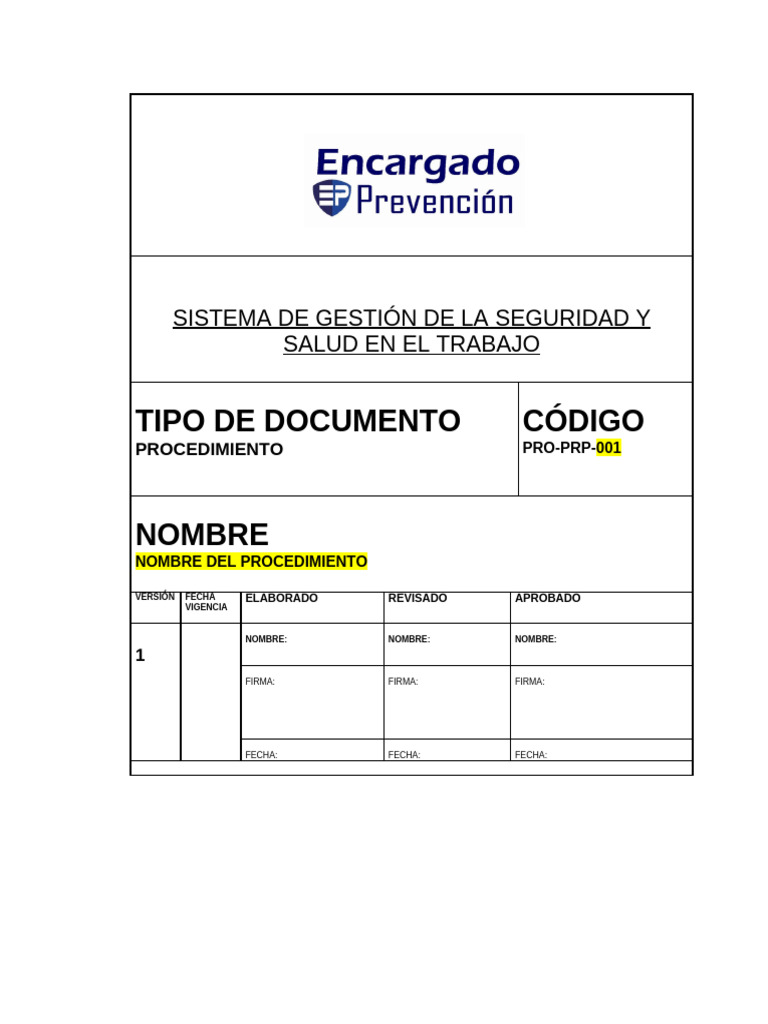 Procedimiento Riesgos Inminente | PDF | Riesgo