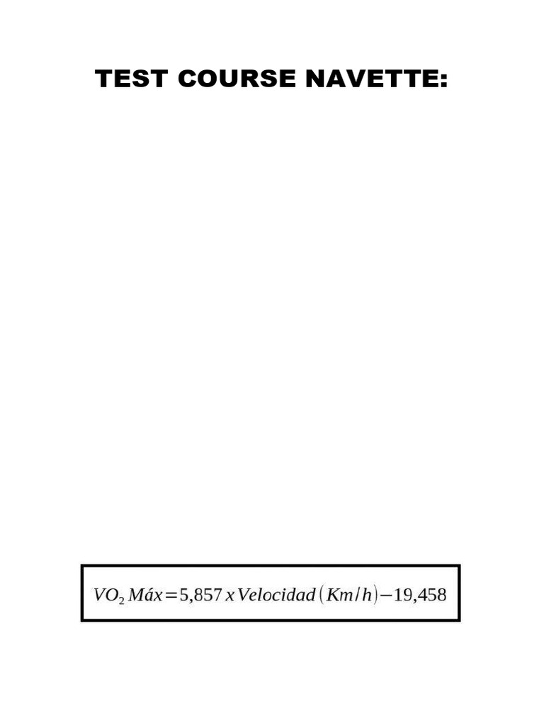 Test Course Navette | PDF