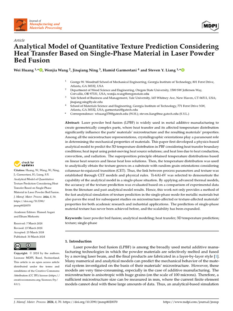 Analytical Model For Heat Transfer | PDF | Heat Transfer | Crystallite