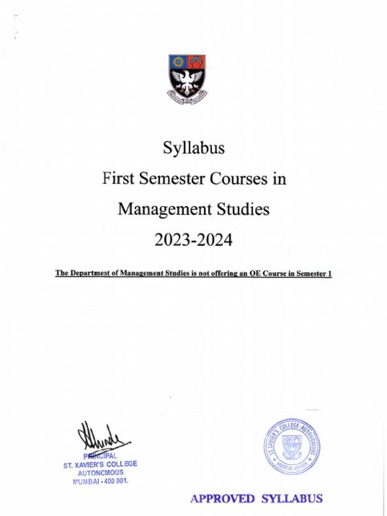 BMS Syllabus OE | PDF