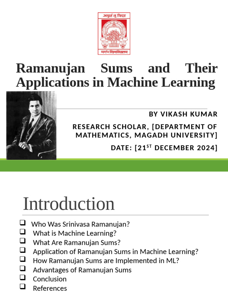 Ramanujan Sums in ML Final | PDF | Machine Learning | Time Series