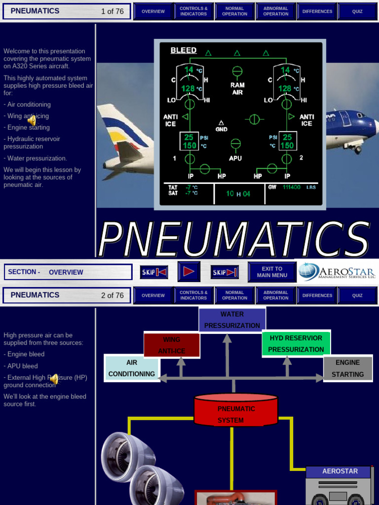 A320 Pneumatic System Overview | PDF | Valve | Mechanical Engineering