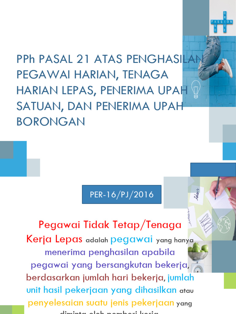 PPH Pasal 21 PTT, Bukan Pegawai, Peserta Kegiatan, Final | PDF