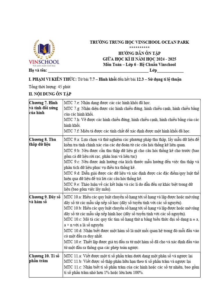 HDOT KHỐI 6 2025 | PDF