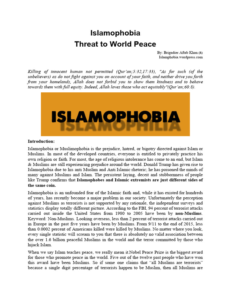 1609 Islamophobia-1 | PDF | Islamophobia | Discrimination & Race Relations