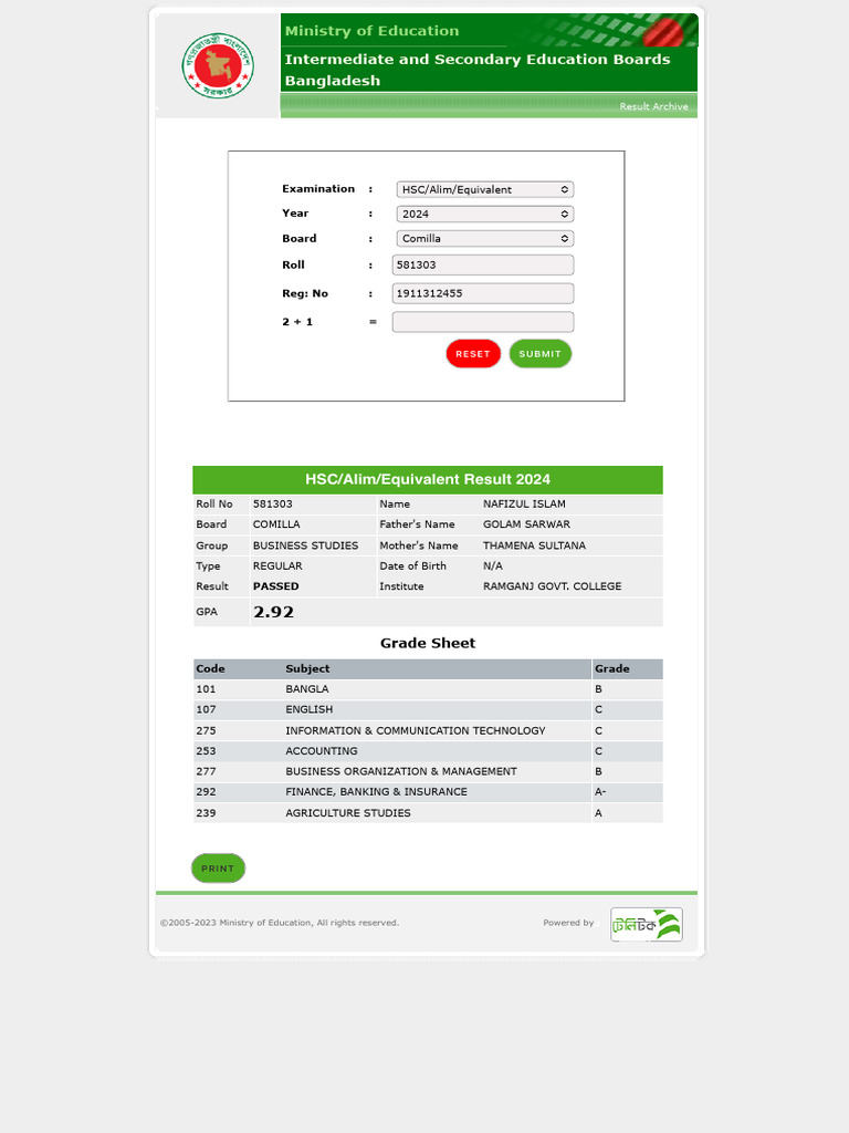 Education Board Bangladesh | PDF