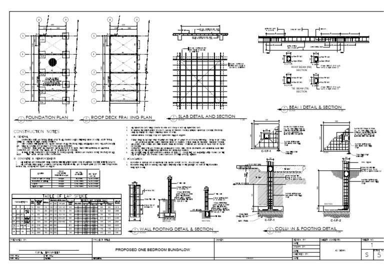 BUNGALOW-COMPLETE-PLAN-STRUC | PDF | Building Technology ...