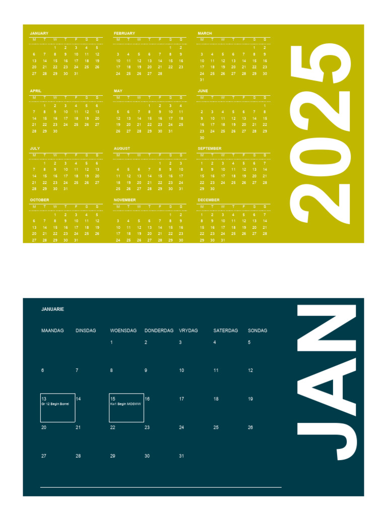 Graad 12 Kalender 2025 | PDF