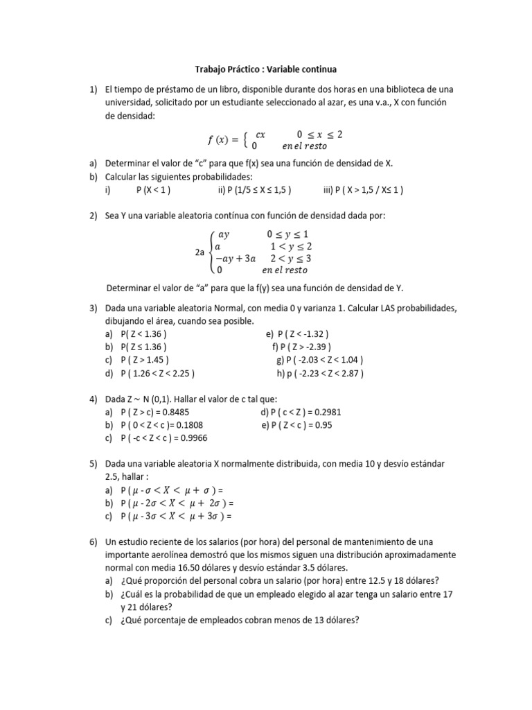 Practico._Distribucion_normal (1) | PDF | Función de densidad de probabilidad | Modelos estadísticos