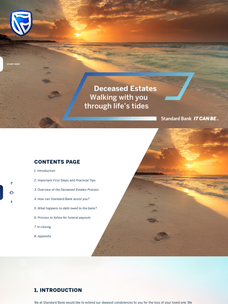 Standard Bank Deceased Estates Guide | PDF | Will And Testament | Mortgages