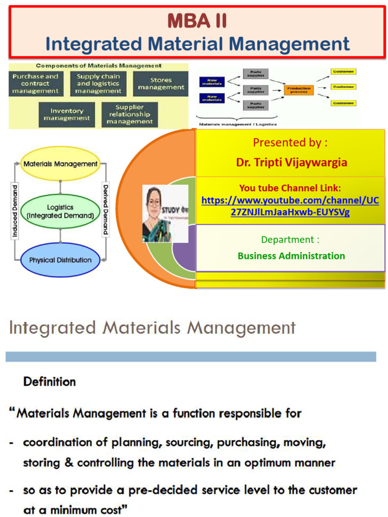 Integrated Material Management | PDF