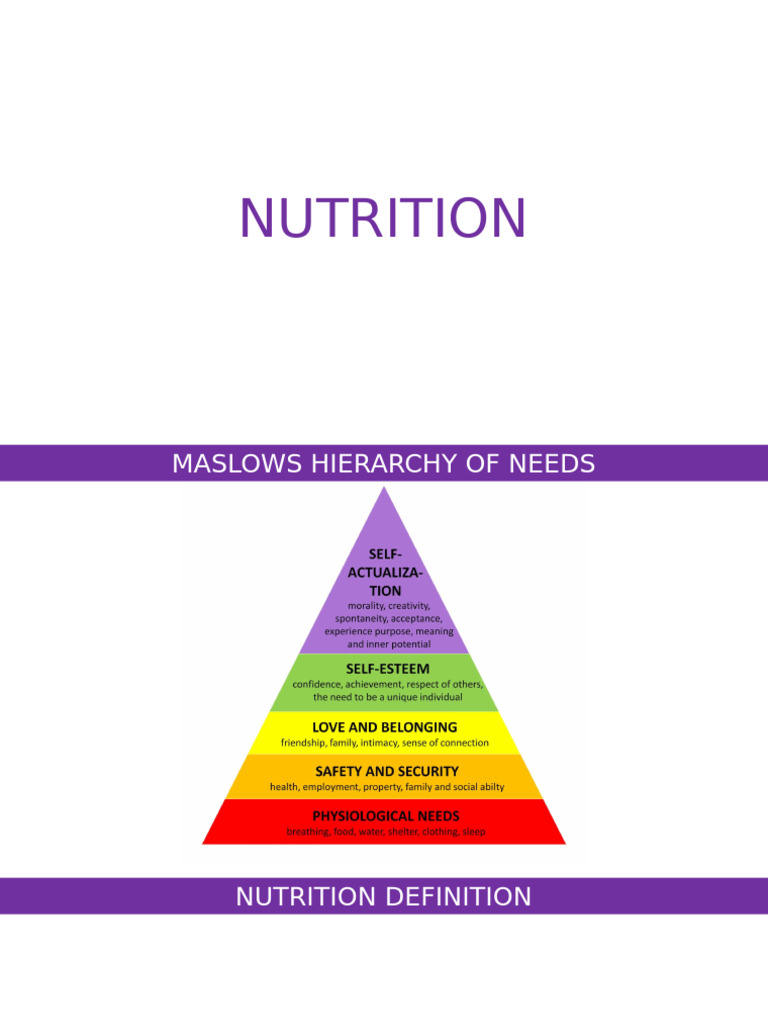 Introduction To Nutrition | PDF | Nutrients | Nutrition