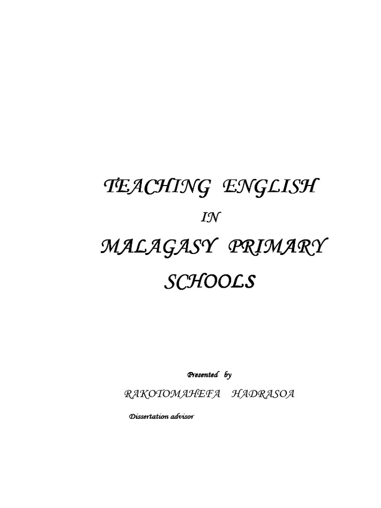 rakotomahefaHadrasoa_ENS_CPN_2009 | PDF | Learning | Teachers