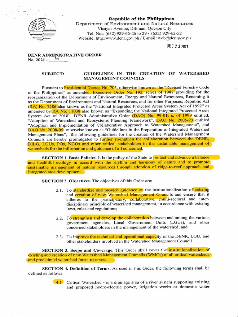 DAO-2021-41 - Watershed Management Council | PDF