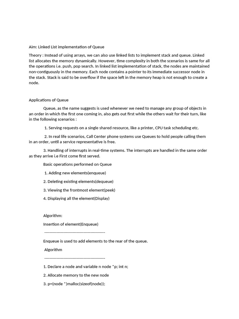 Experiment-7 | PDF | Queue (Abstract Data Type) | Software Engineering