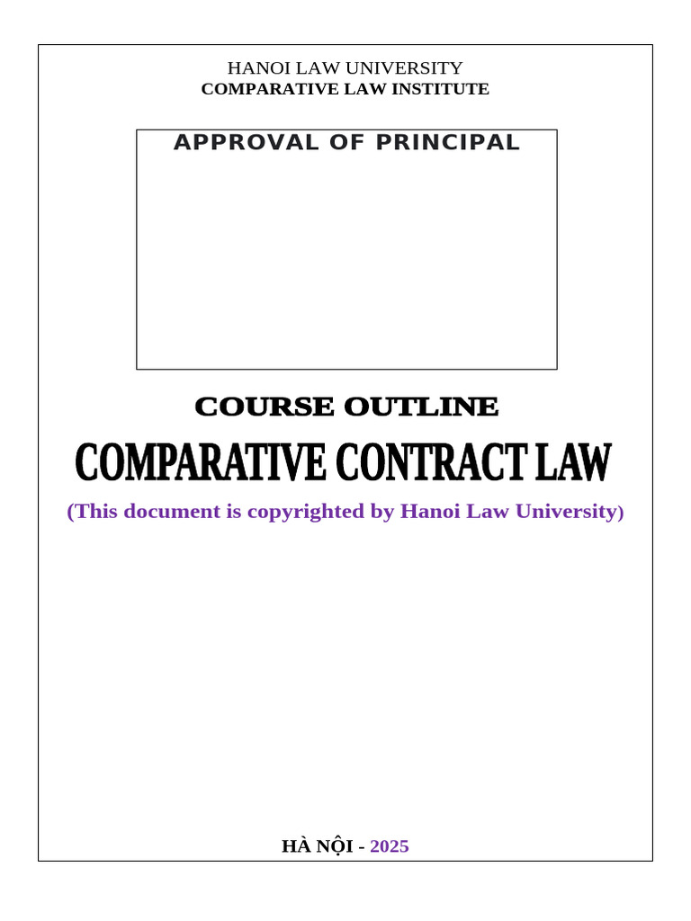 Comparative Contract Law - CLC - 2TC | PDF | Breach Of Contract | Law ...