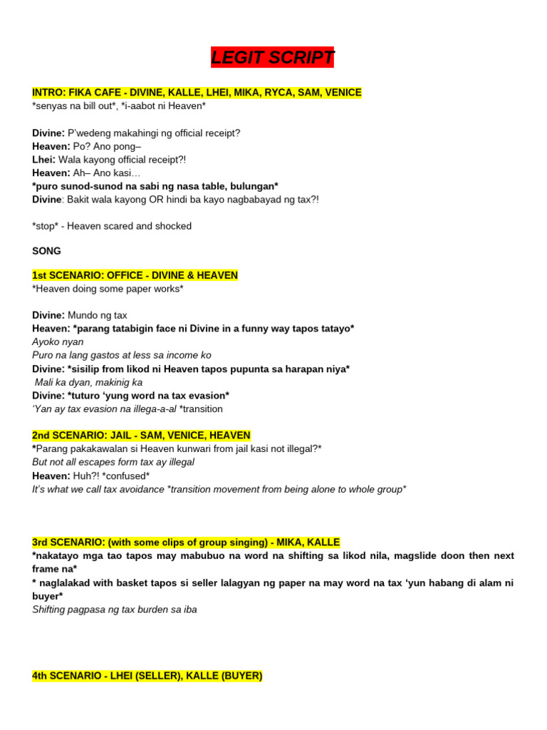 Fabm 2 Taxation Script Infomercial | PDF | Taxes | Internal Revenue Service