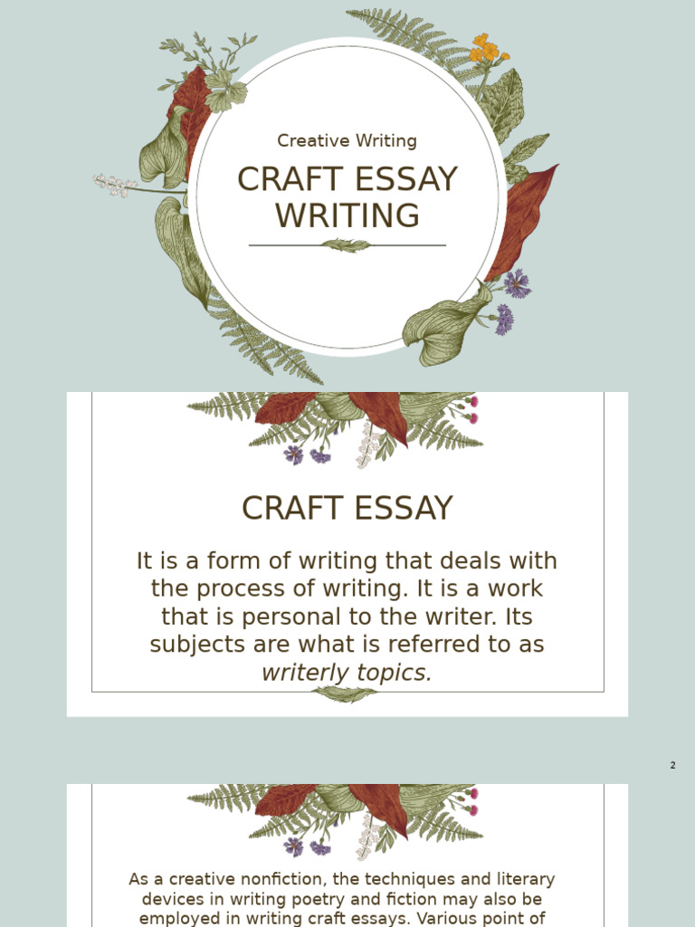 CR_Craft Essay Writing | PDF | Essays | Human Communication