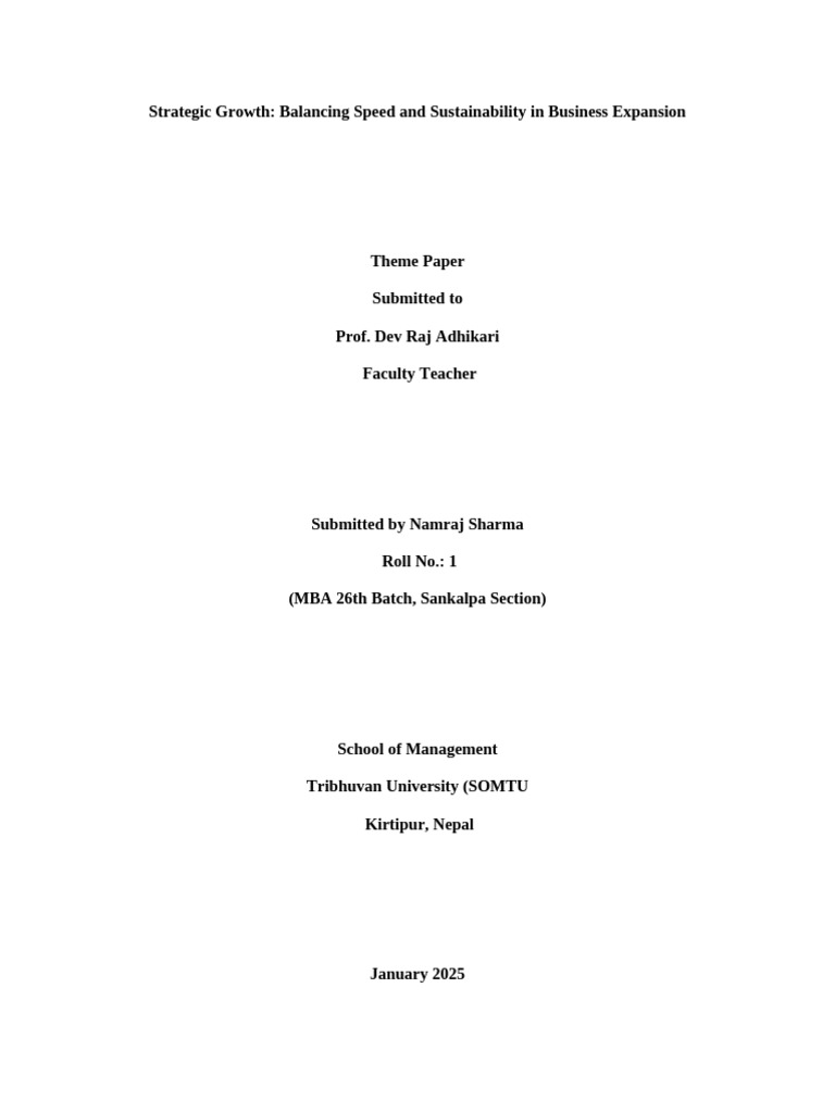 Online Class Theme Paper | PDF | Strategic Management | Performance ...