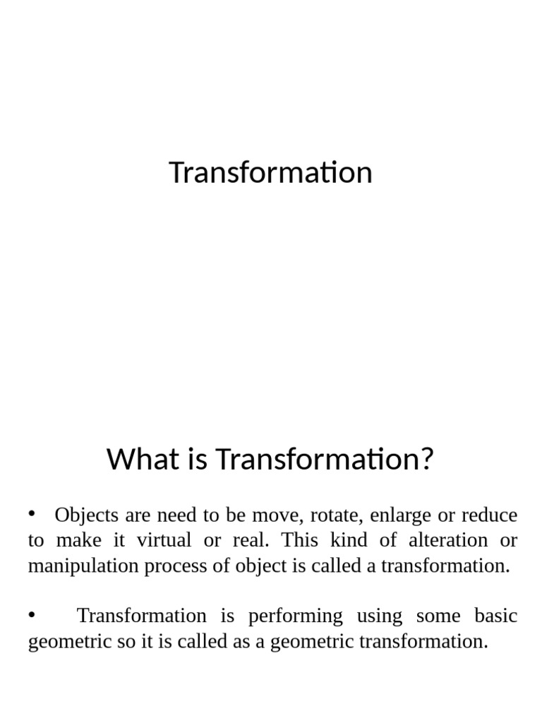 Transformation Pdf Cartesian Coordinate System Angle