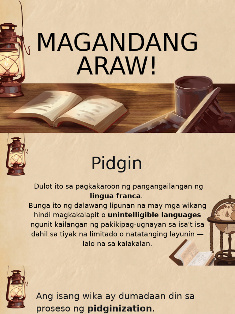 Pidgin Creole Bilinggwalismo Multilinggwalismo | PDF