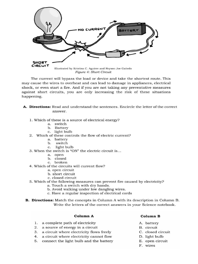 Activity in Science (Infer Conditions How A Bulb Lights Up) | PDF