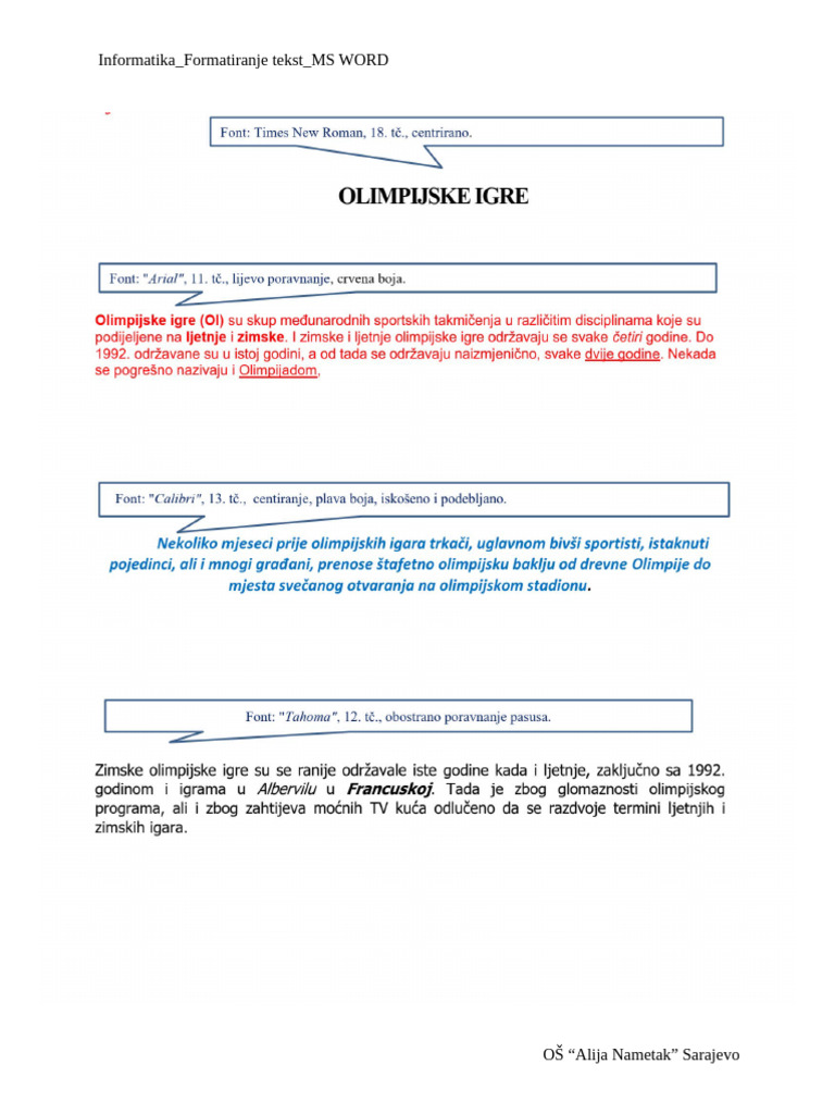 Vježba 15 - MS Word - Formatiranje Teksta - IV | PDF