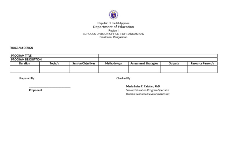 Enclosure No 3 Revised L D Form For INSET Program Design June 2021 v2 1 ...