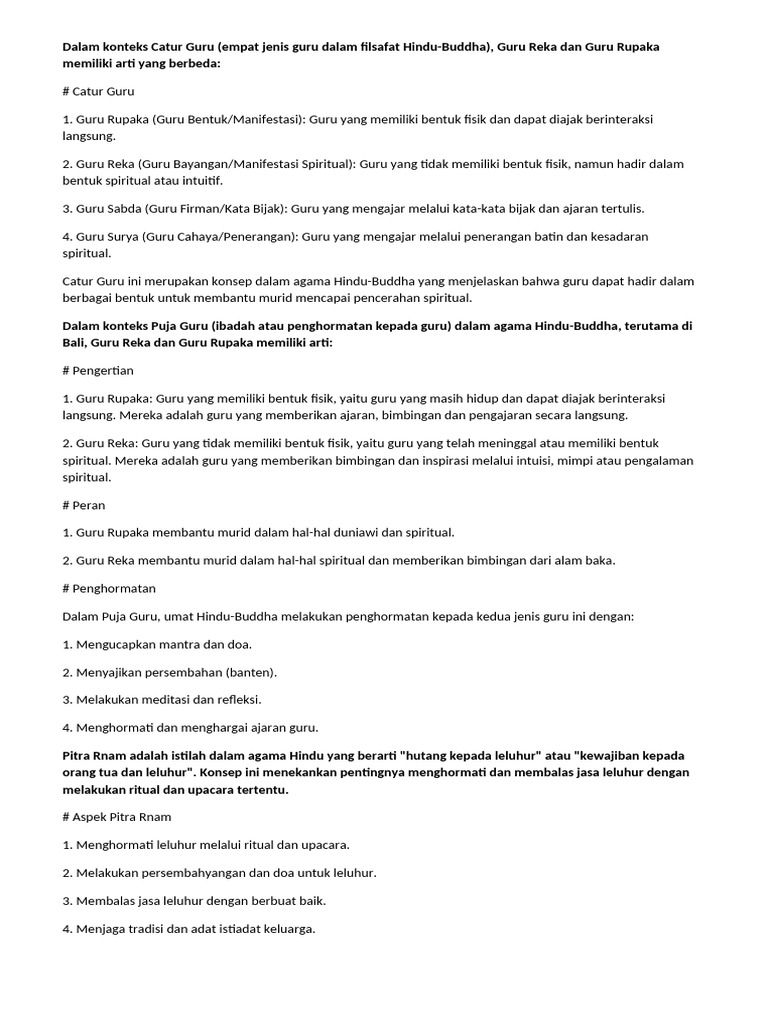 Puja Guru Dalam Guru Reka dan Guru Rupaka | PDF