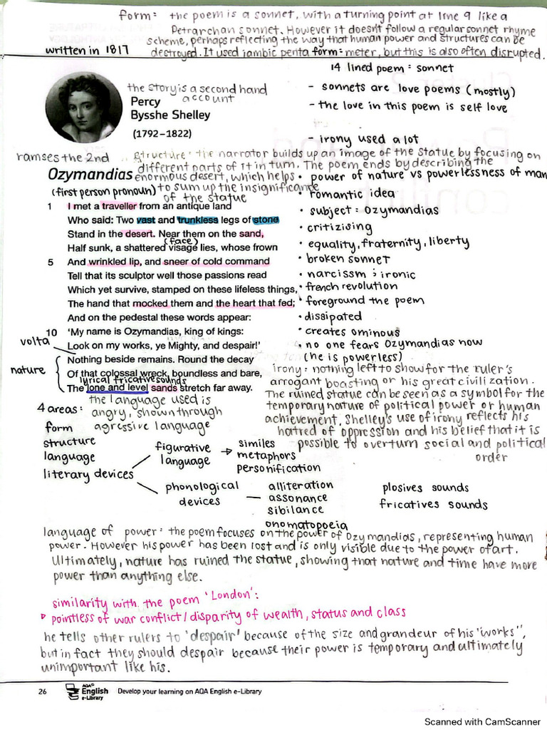 IGCSE AQA Poems | PDF