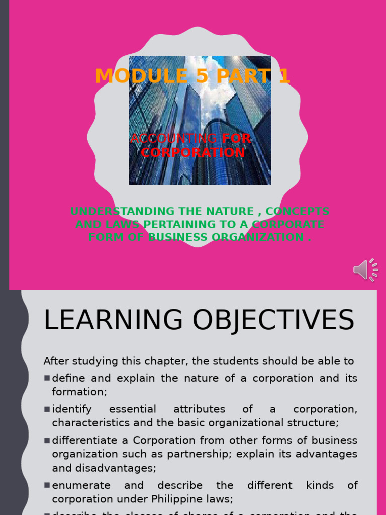 Module 5 Part 1 The Corporation | PDF | Preferred Stock | Stocks