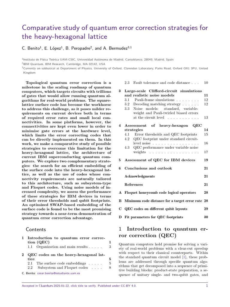 CompatativeStude QEC Stategies Hex Lattice | PDF | Quantum Computing | Computer Science