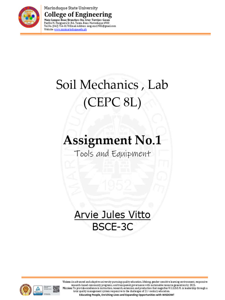 Assignment1 SoilMechanics, Lab) | PDF | Strength Of Materials | Soil