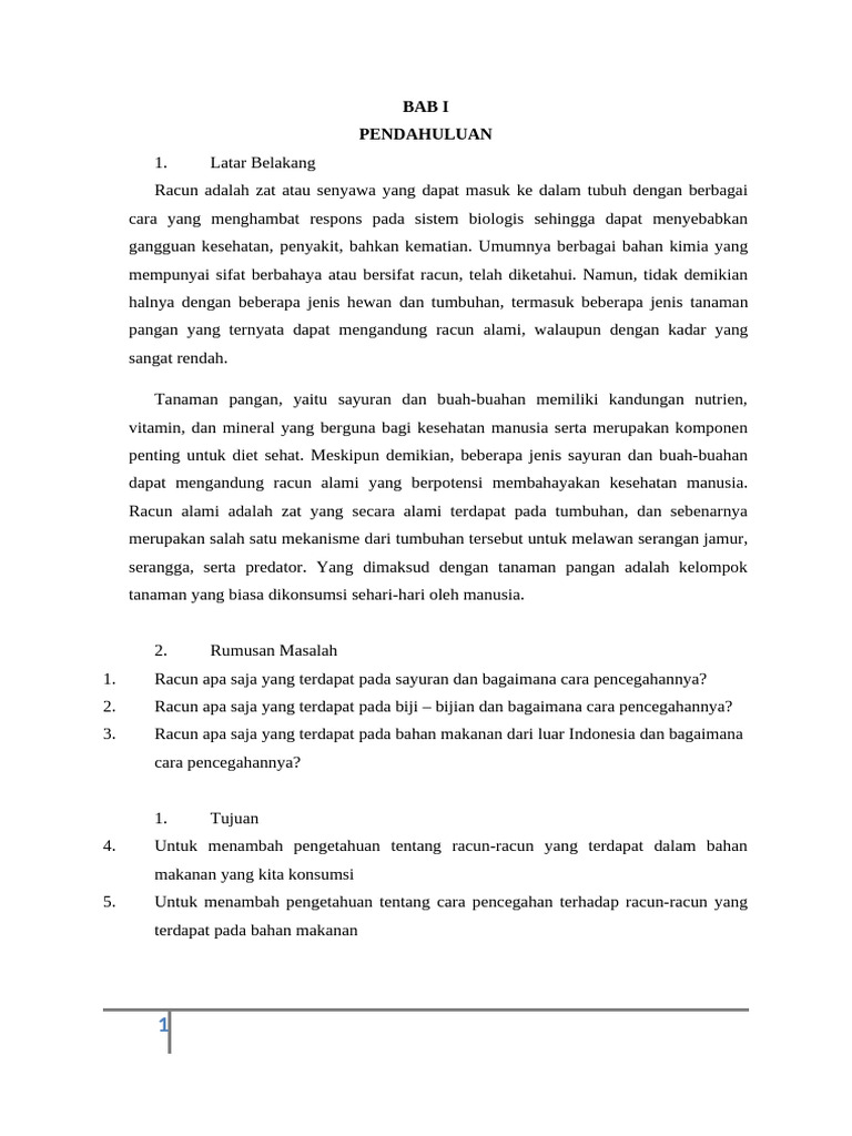 Racun Alami dalam Sayuran dan Pencegahannya | PDF