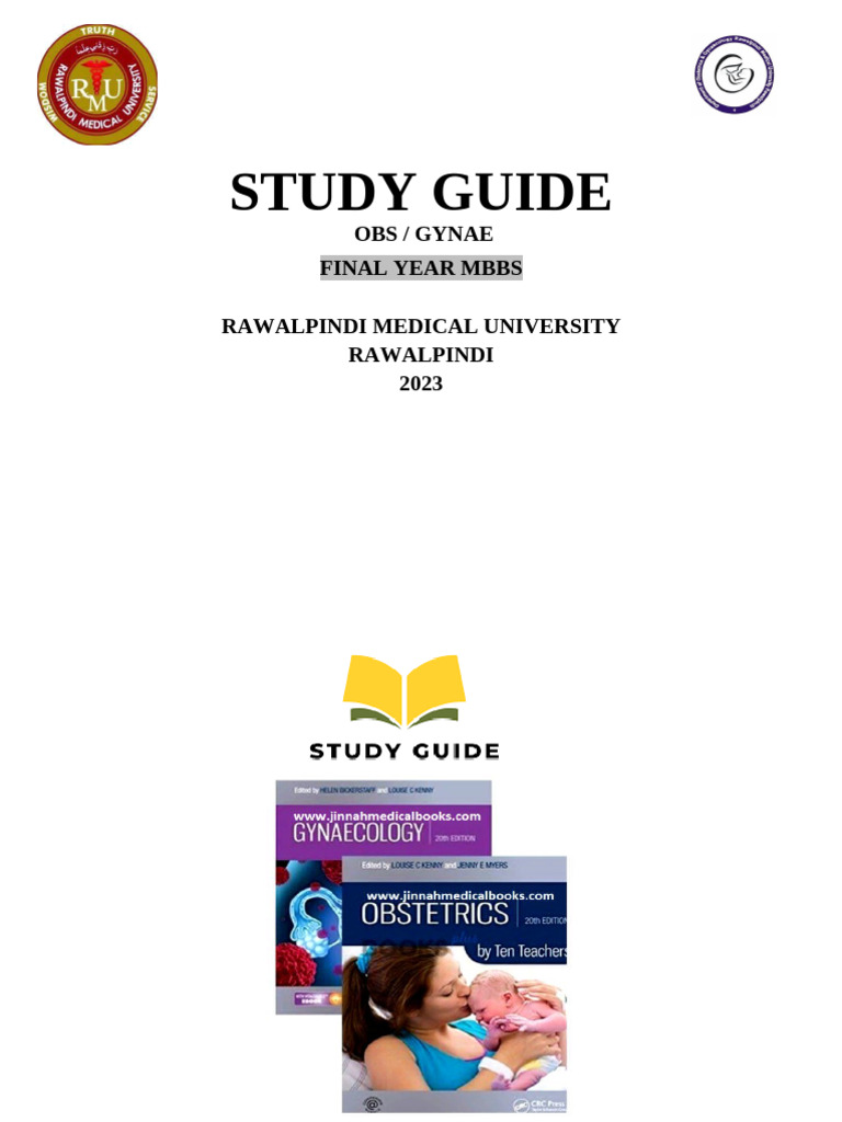 OBS and Gynae Study Guide Final Year | PDF | Menstrual Cycle | Infertility