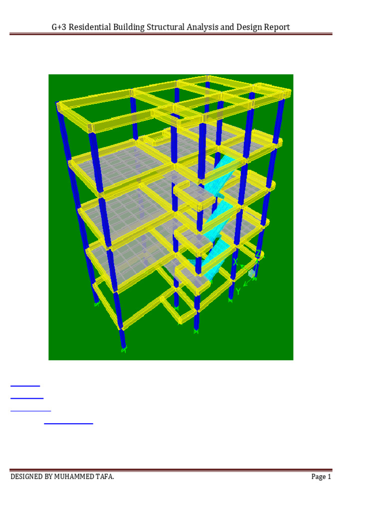 Structural Design Report of G+ 3 Residence Addis Ababa | PDF | Beam (Structure) | Structural ...