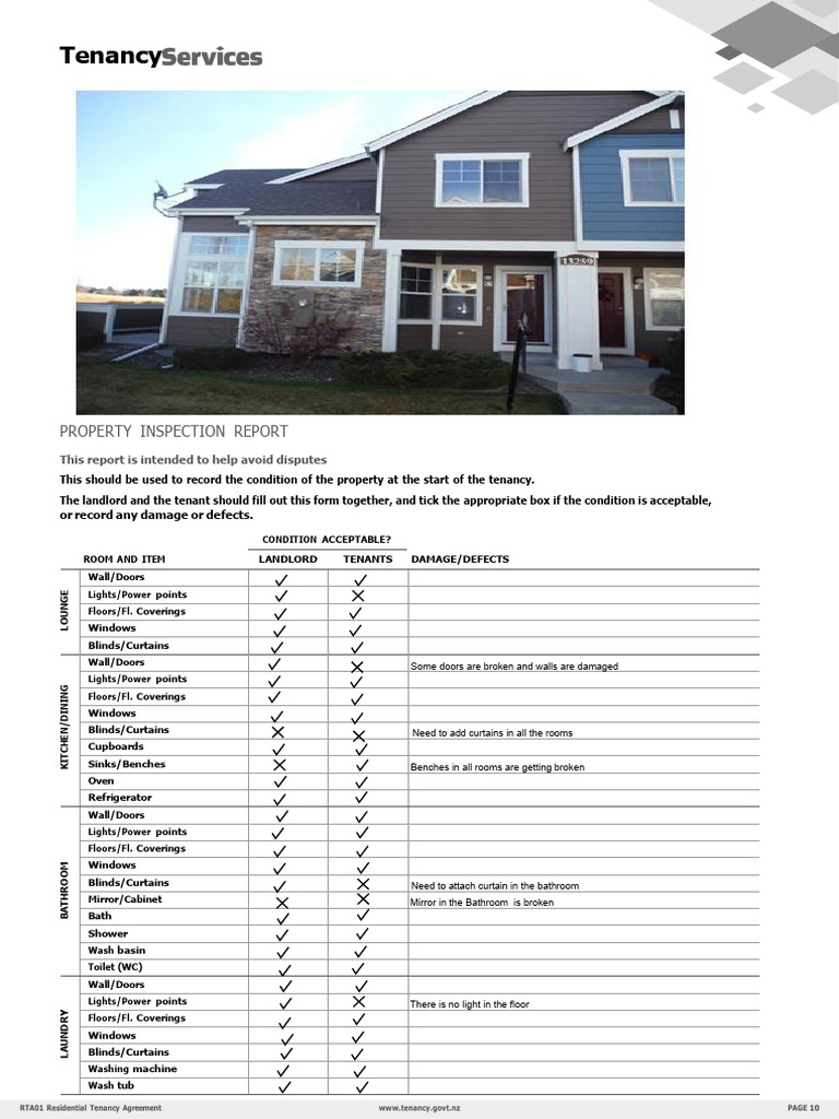 Property Inspection Report Template | PDF | Bathroom | Landlord