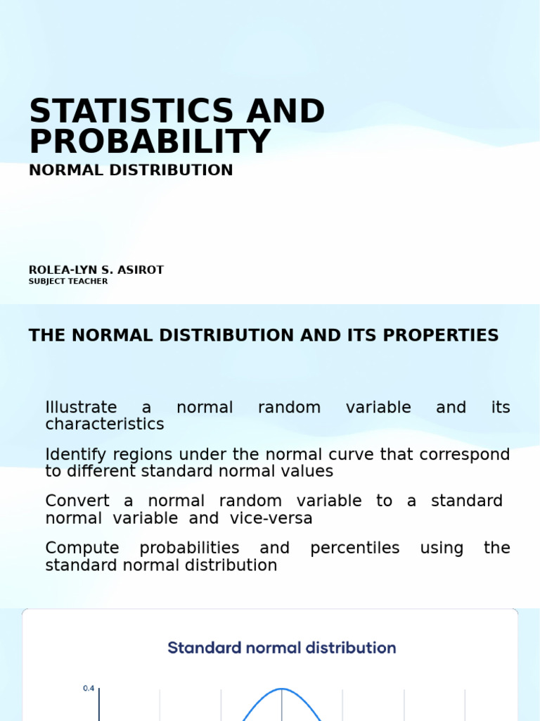 Normal Distribution | PDF | Probability Distribution | Normal Distribution