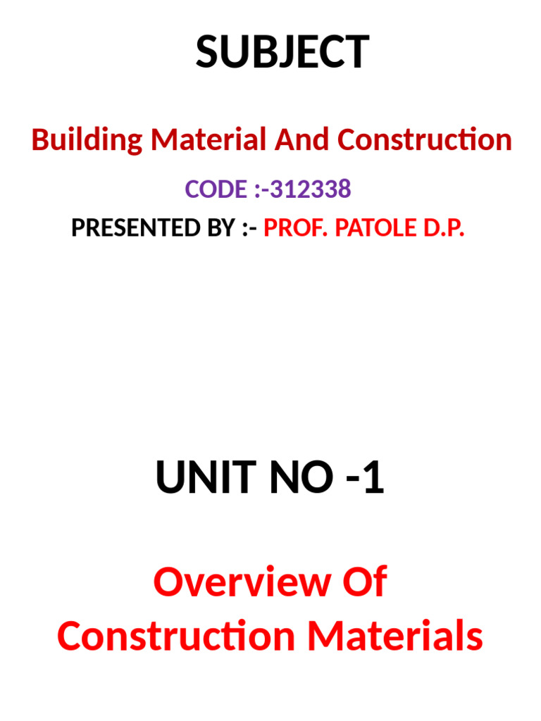 BCM 1 UNIT | PDF | Glasses | Brick