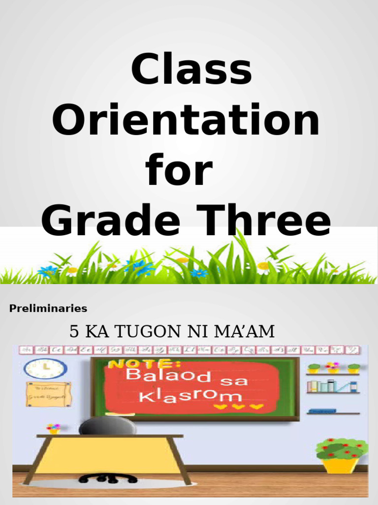 Class Orientation | PDF