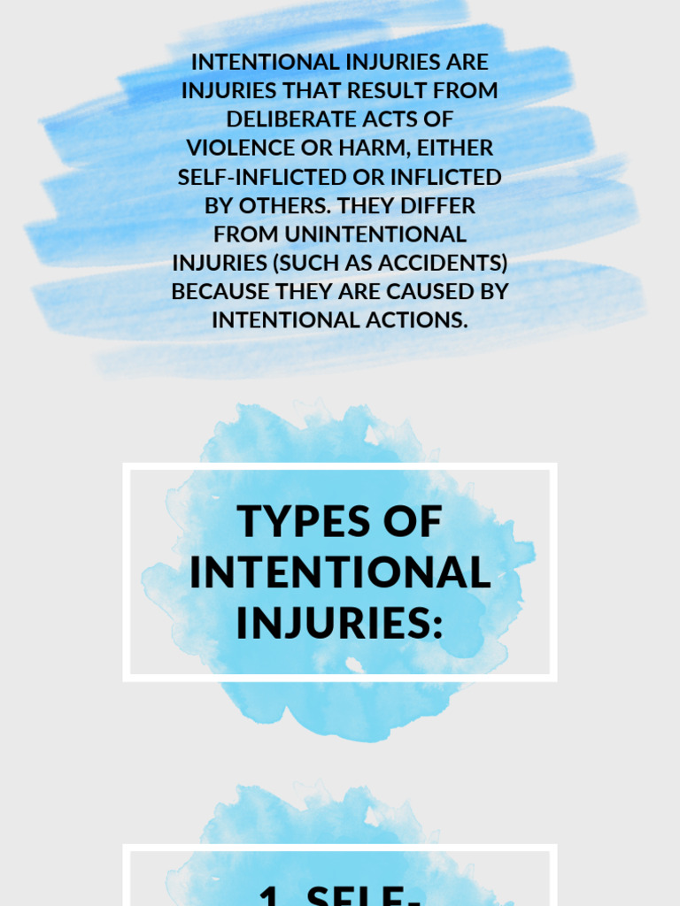 Understanding Intentional Injuries | PDF